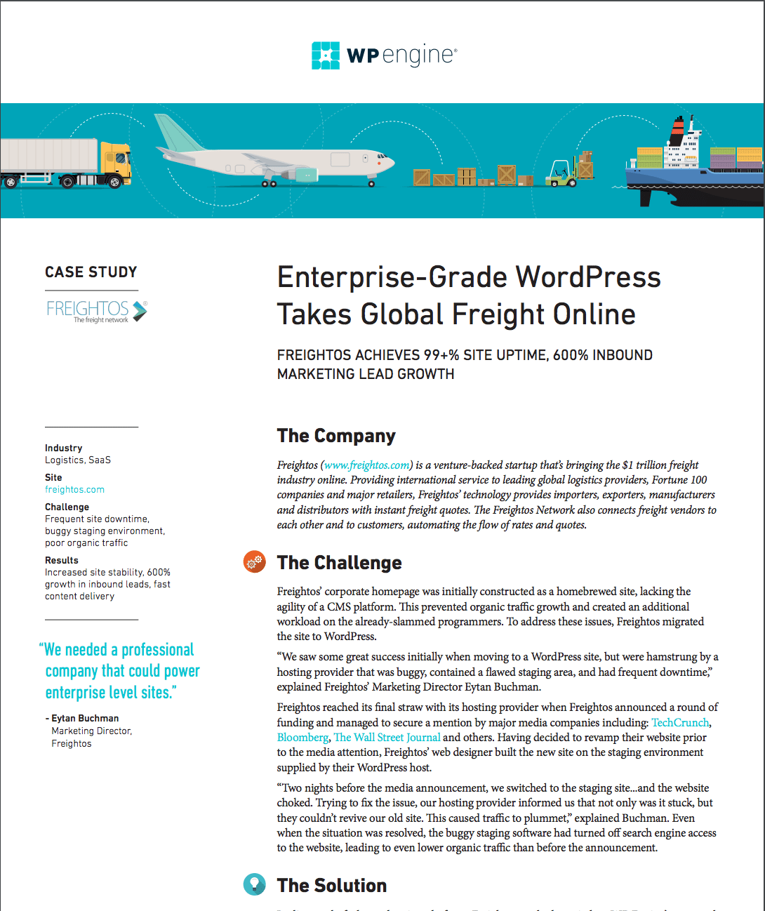 Case Study: Freightos Achieves 99+% Uptime and 600% Inbound Marketing Lead Growth